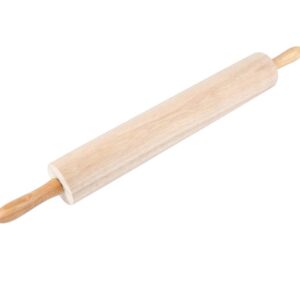 18-Inch Wooden Rolling Pin, Hardwood Dough Roller With Smooth Rollers for Baking Bread, Pastry, Cookies, Pizza, Pie and Fondant