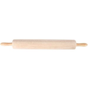 18-Inch Wooden Rolling Pin, Hardwood Dough Roller With Smooth Rollers for Baking Bread, Pastry, Cookies, Pizza, Pie and Fondant