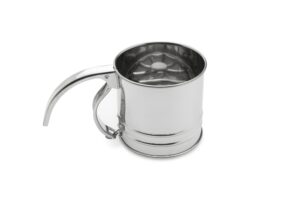 fox run flour sifter, stainless steel, 1-cup, metallic