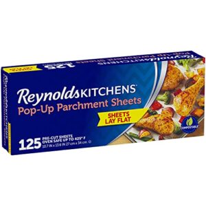 reynolds kitchens pop-up parchment paper sheets, 125 ct.