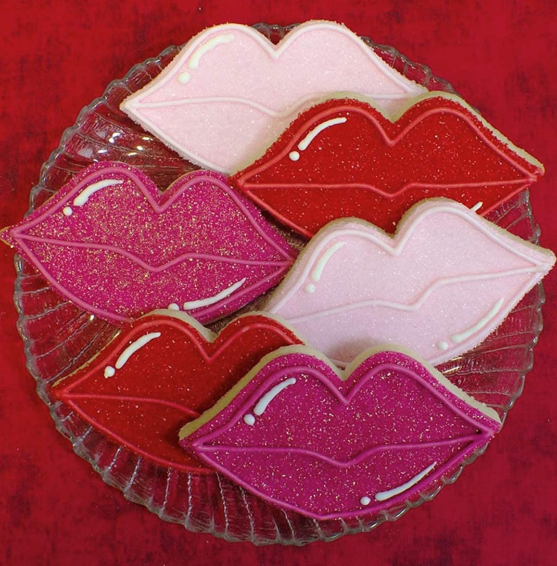 Valentines Cookie Cutters 4-Pc. Set Made in the USA by Ann Clark, Lips, Heart, X, and O