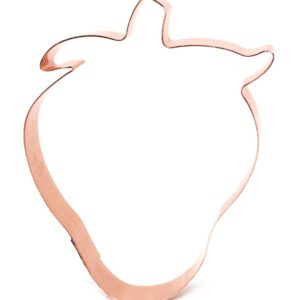 Large 5 X 4 Inch Strawberry Fruit Copper Cookie Cutter