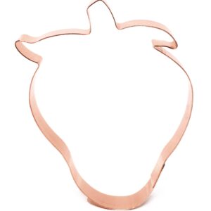 Large 5 X 4 Inch Strawberry Fruit Copper Cookie Cutter