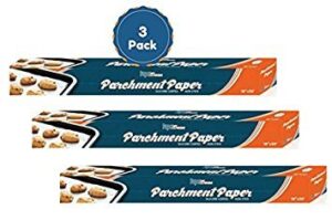 ph parchment paper non stick roll 18" x 50 feet 75 square foot, premium baking paper 3 pack total of 225 sf of parchment paper