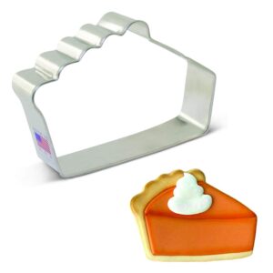 pumpkin pie slice cookie cutter 4.5" made in usa by by ann clark cookie cutters