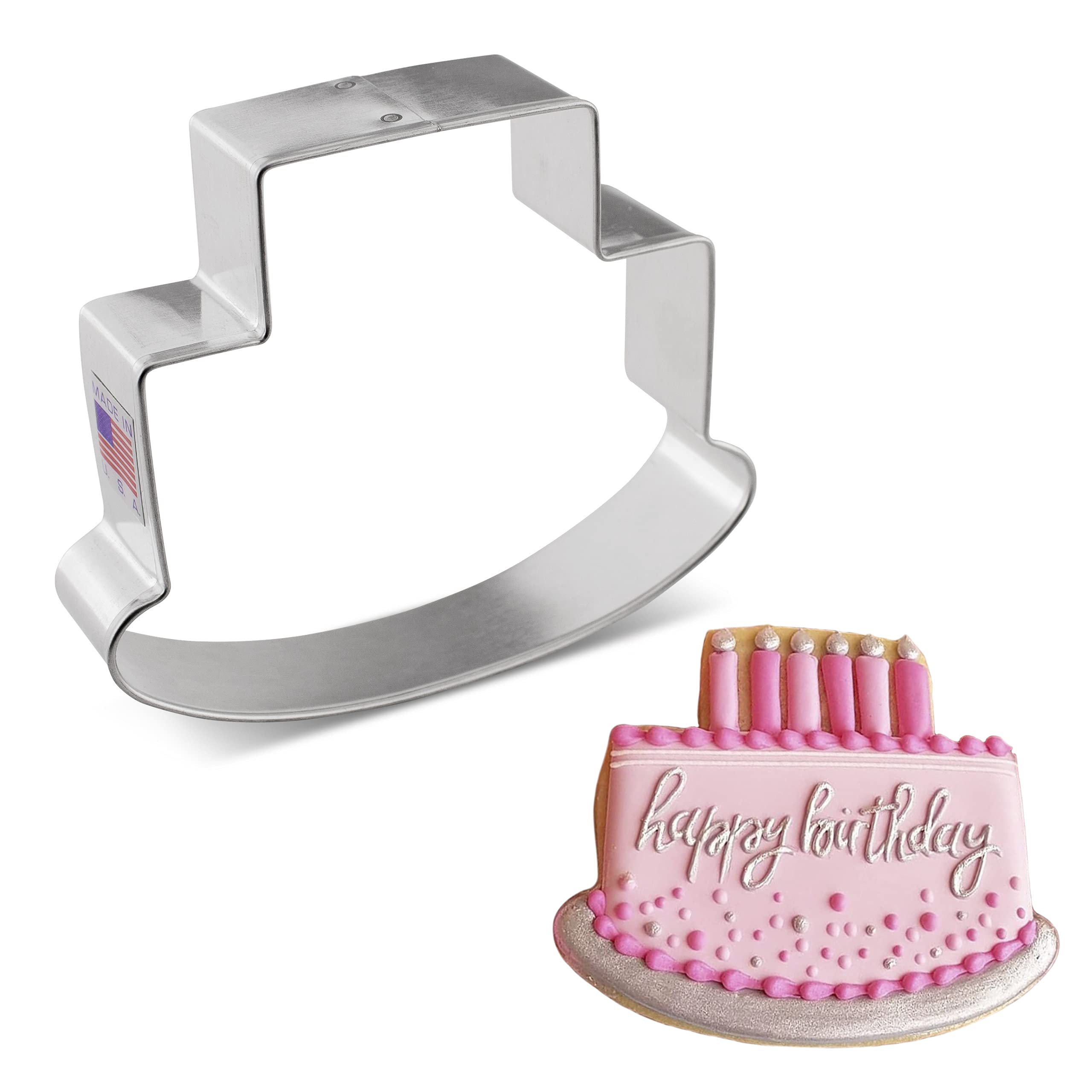 Cake Cookie Cutter, 4" Made in USA by Ann Clark