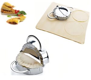 new stainless steel ravioli mould dumpling maker mold wrapper pierogie pie crimper pastry dough press cutter kitchen gadgets (s 3inch)