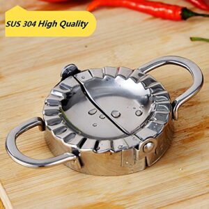 New Stainless Steel Ravioli Mould Dumpling Maker Mold Wrapper Pierogie Pie Crimper Pastry Dough Press Cutter Kitchen Gadgets (S 3inch)