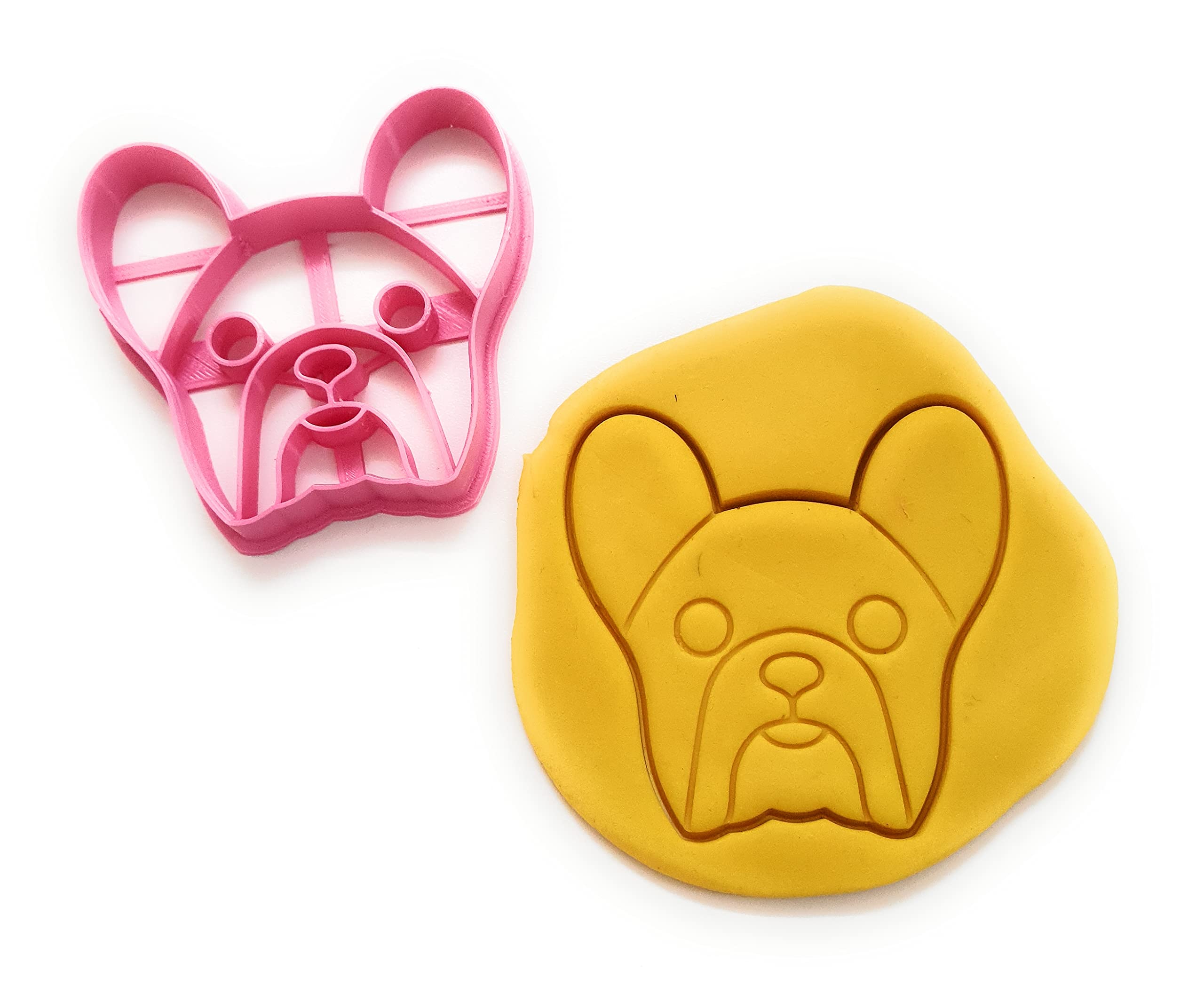 T3D Cookie Cutters French Bulldog Cookie Cutter, Suitable for Cakes Biscuit and Fondant Cookie Mold for Homemade Treats, Dogs, 3.56 inch x 3.43 inch x 0.55 inch