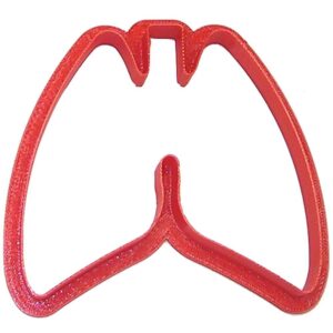 cookiecuttercom brand lungs cookie cutter 3.75 inch – 3d printed plastic – usa made