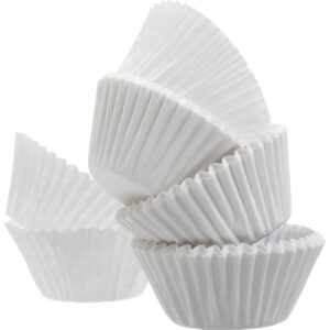 500 pcs - White Paper Cupcake Cup Liners - STANDARD Size