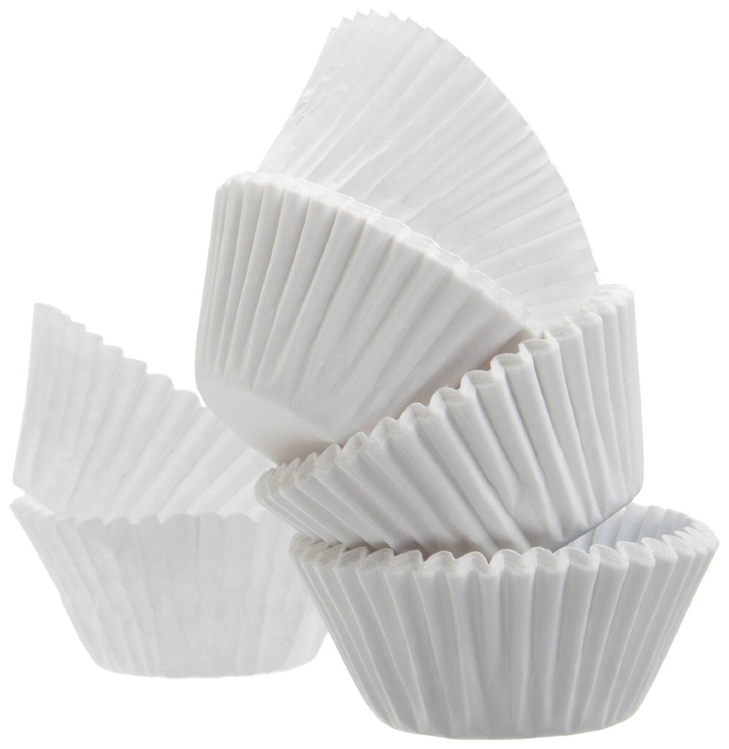 500 pcs - White Paper Cupcake Cup Liners - STANDARD Size