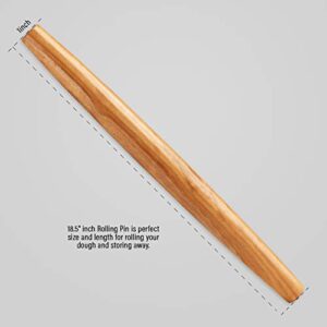 ALI UL HAQ French Rolling Pin Wood For Pizza Dough Pastry Baking Wooden Pizza Peel Kitchen Utensils Roller Pin Baking Essentials Pins Bakery Pin Rolling Handles Professional Baking Pin (French)