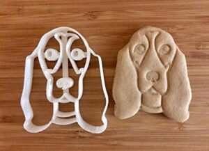 basset hound cookie cutter and dog treat cutter - face - 3 inch