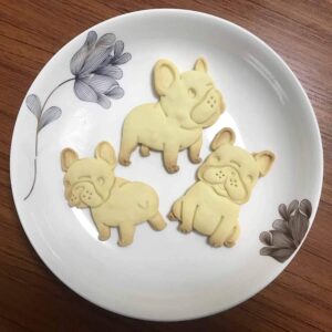 French Bulldog Cookie Cutters Set Shape Mold 3pcs, Dog Treats Cutter