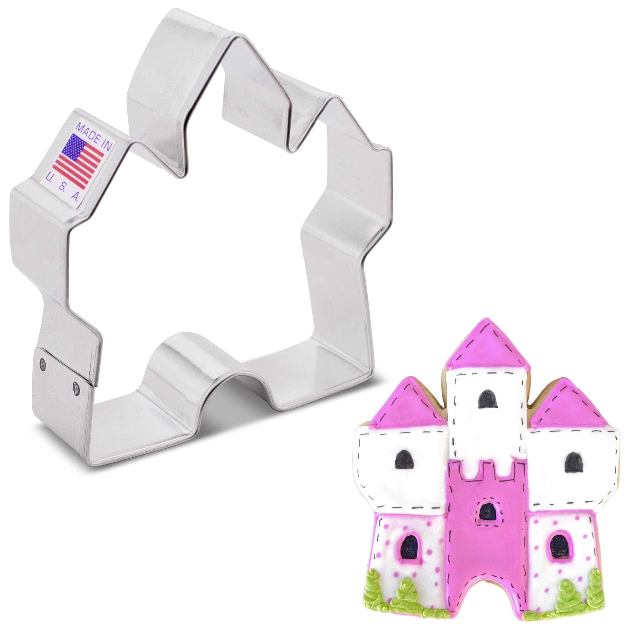 Castle Cookie Cutter, 3.5" Made in USA by Ann Clark