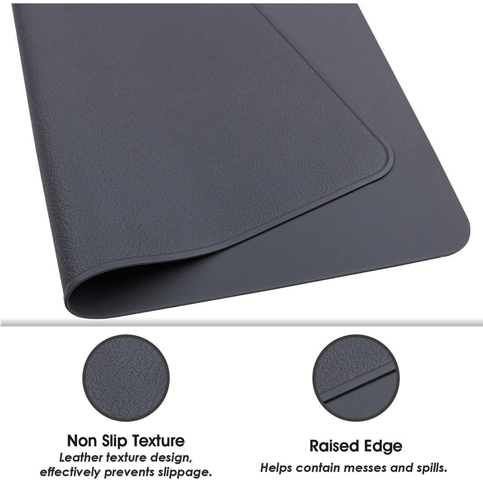 Webake Placemats Silicone Table Mats Set Washable Kitchen Place Mat, Heat Resistant Waterproof Insulation Mats 16 x 12 inch