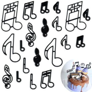 20 pcs music theme fondant cookie cutters set for anniversary bridal engagement cake decorating diy sugar craft cutting tool