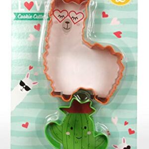 Handstand Kitchen Llama Love 2-piece Llama and Cactus Cookie Cutter Set