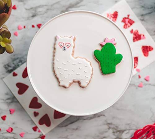 Handstand Kitchen Llama Love 2-piece Llama and Cactus Cookie Cutter Set