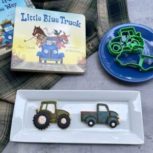 TRACTOR COOKIE CUTTER WITH FARM TRUCK Classic Old Vintage Ranch Truck And Tractor Country Farm Equipment Cookie Cutters Made In The USA (2 Pack)