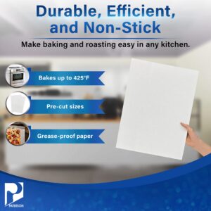 Paterson Paper 12" x 16" Half Size White Quilon Coated Reusable Baking Parchment Paper Sheets Bun/Sheet Pan Liners - 1000/Case - 425F - Non-Stick/Grease-Proof