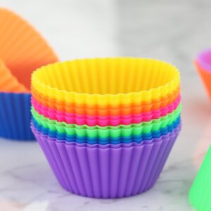 New Star Foodservice 44270 Reusable Silicone Baking Cups and Cupcake Liners, Set of 24