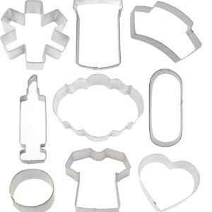 Nurse/Nursing Cookie Cutter 9 Piece Set from The Cookie Cutter Shop – Tin Plated Steel Cookie Cutters