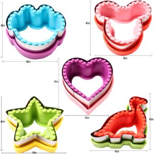 Sandwich Cutters and Sealers, Bread Sandwich Decruster Pancake Maker DIY Cookie Cutters for Kids Bento -Shapes Include Heart, Star, Dinosaur, Paw Print & Unicorn