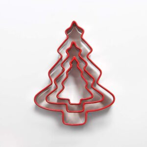 Cookie Biscut Cutters Set, 3 Pack Christmas Tree Cookie Cutter, Cookie Cutters Food Mold for Christmas Party and Holiday