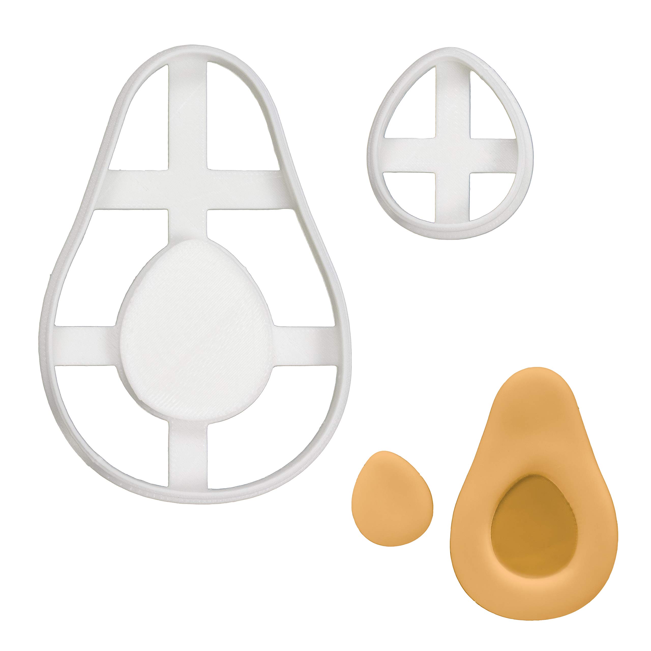 Avocado and Seed cookie cutter, 2 pieces - Bakerlogy