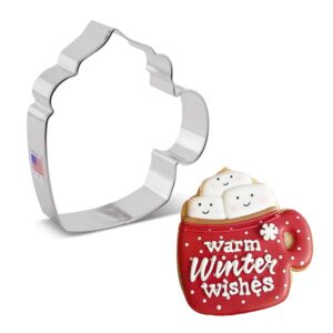 coffee mug cookie cutter, 4" made in usa by ann clark