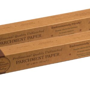 Mrs. Anderson's Baking Non-Stick Parchment Paper, Professional Quality, 50-Square-Feet, Set of 2, Unbleached