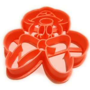 T3D Cookie Cutters Minnie Cookie Cutter, Suitable for Cakes Biscuit and Fondant Cookie Mold for Homemade Treats,3.21inch x 3.45inch x 0.55inch