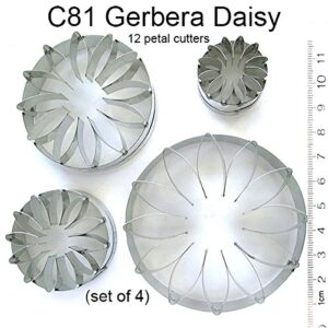 Daisy 12 Petal 4 Cutter Set by WSA