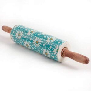 the pioneer woman flea market floral decal rolling pin with wood handle