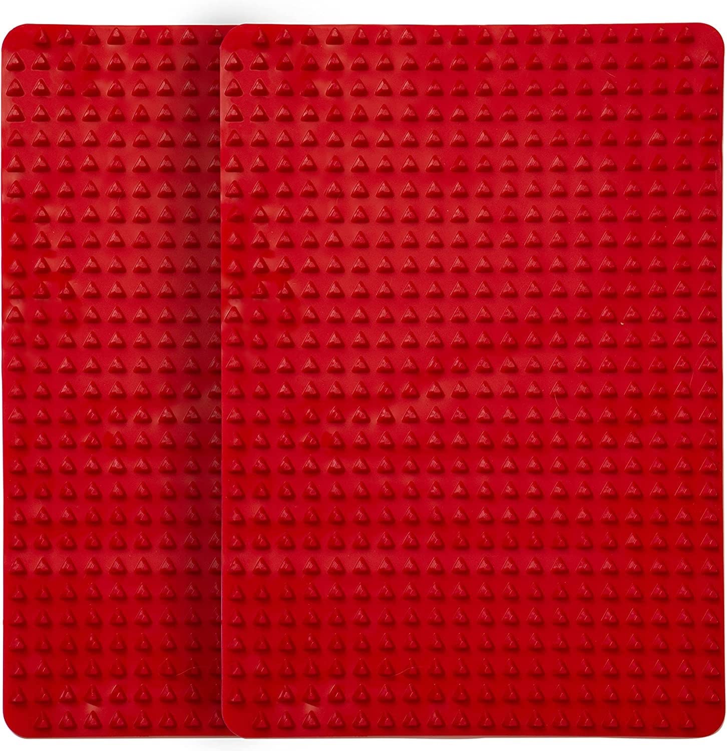 Baking with G&S Silicone Textured Baking Mats, Set of 2, Red, 15.9in x11.2in x 0.3in