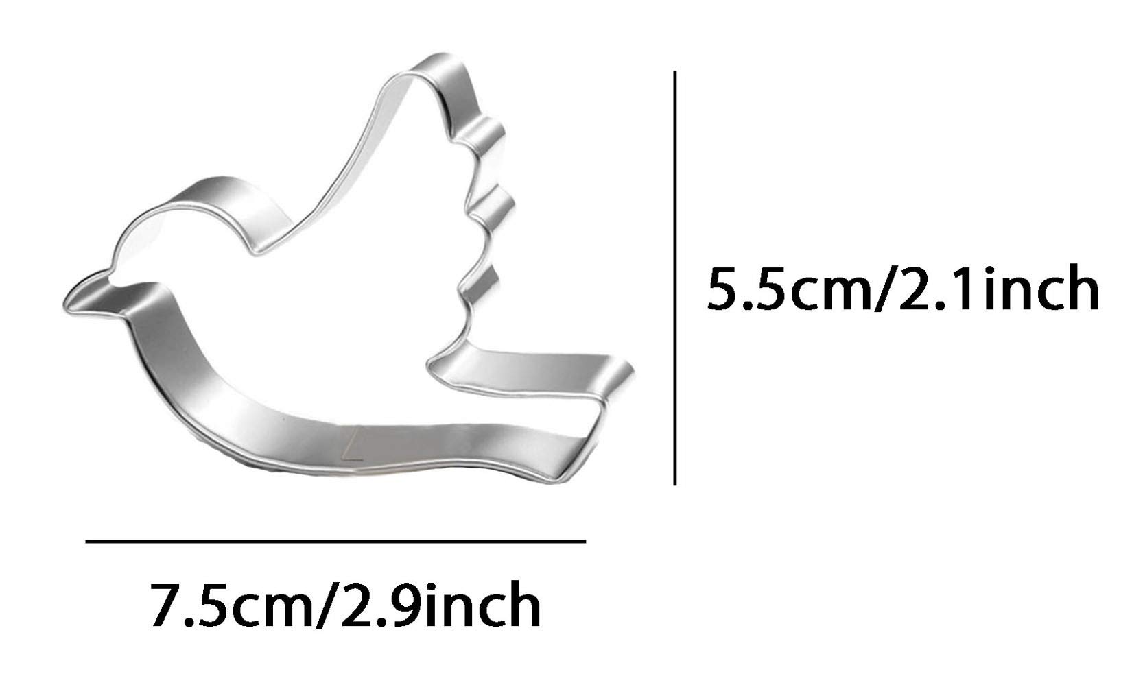 WJSYSHOP Peace Dove Bird Cookie Cutter