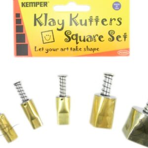 Kemper Clay Pattern Cutters -5 Pc Square Set by Kemper