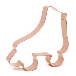 vintage roller skate cookie cutter 4 x 4 inches - handcrafted copper cookie cutter by the fussy pup