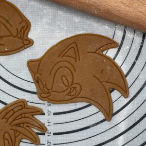 Set of 3 Sonic Knuckles the Echidna Miles Tails Prower Head Cookie Cutters & Molds Produced by 3D Kitchen Art