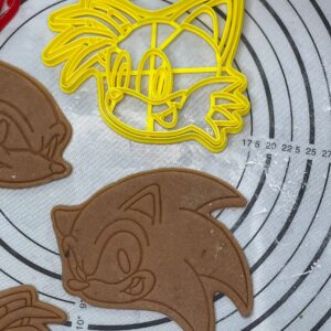 Set of 3 Sonic Knuckles the Echidna Miles Tails Prower Head Cookie Cutters & Molds Produced by 3D Kitchen Art