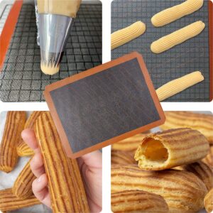 Silicone Hollow Baking Mat Set 3Pcs NonStick Oven Liner Perforated Mesh Pad Breathable Fiberglass Baking Mat Heat-Resistant Cooking Bakeware Mat for Ovens and Microwaves Double-sided Available.