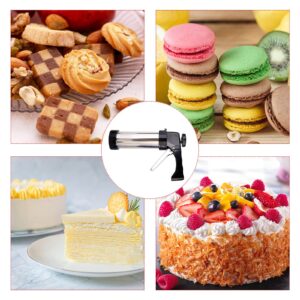 Cookie Press for Baking, Stainless Steel Spritz Cookie Press, Cookie Press Gun Kit with 13 Cookie Press Discs and 8 Icing Tips, for DIY Biscuit Maker, Cake Icing Decoration