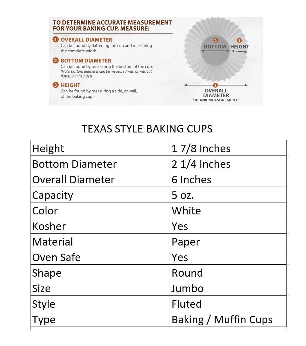 Oasis Supply Baking and Muffin Cups, Jumbo Size, Texas Sized (500 Count)