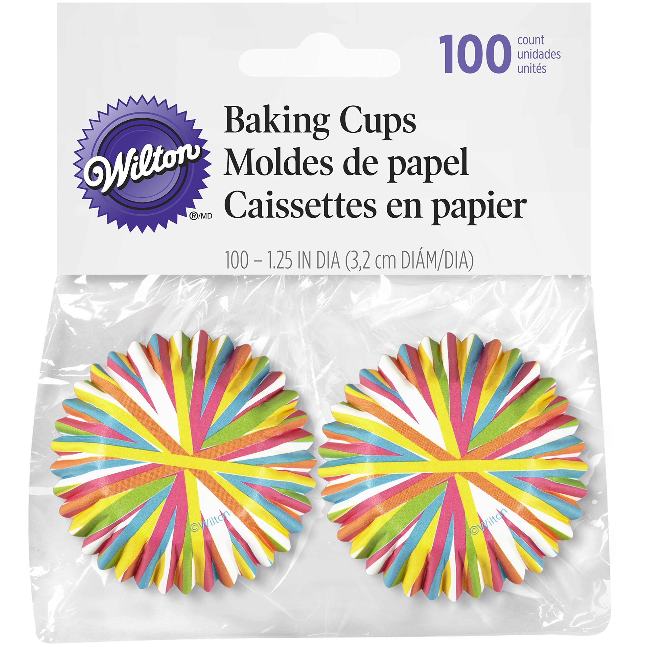 Wilton Color Wheel Mini Baking Cups, 100 Count