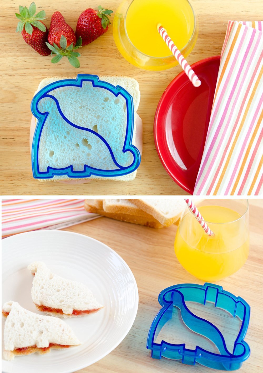 Fashionclubs Kids Sandwich And Bread Press Cutter Maker Mould (dinosaur)