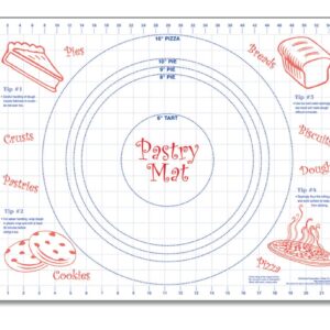 Cut N' Funnel Large Premium Flexible Plastic Pastry Mat 24" x 18" Made in the USA of BPA Free Flexible Plastic