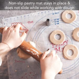 Cut N' Funnel Large Premium Flexible Plastic Pastry Mat 24" x 18" Made in the USA of BPA Free Flexible Plastic