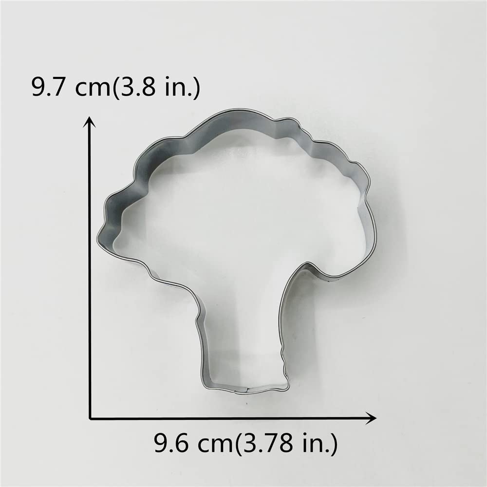 KENIAO Vegetable Broccoli Cookie Cutter, 3.8", Stainless Steel